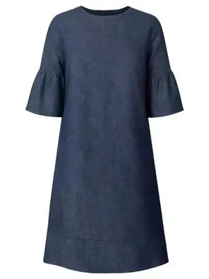 GRAN SASSO Bell-sleeve Mini Dress - Blue