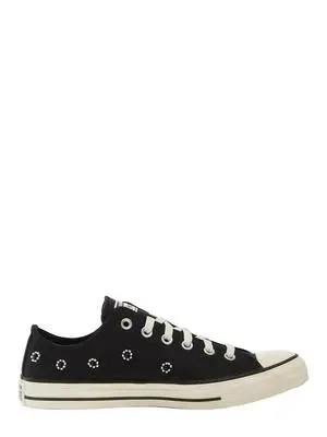 CONVERSE Flower Appliqué Chuck Taylor All Star Sneakers - Black