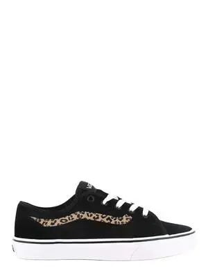 VANS Knu Skool Leopard-panel Sneakers - Black