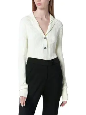 ENTIRE STUDIOS Button Turtleneck Sweater - Neutrals
