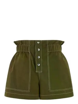 Marni Contrast-stitching Shorts - Green