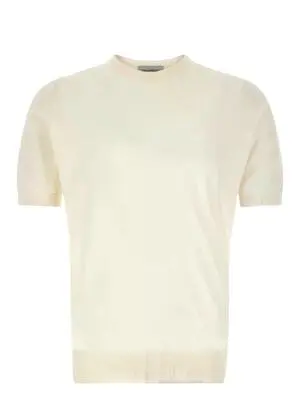 John Smedley Crew Neck Kempton T-shirt - Neutrals