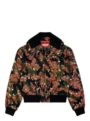 WALTER VAN BEIRENDONCK Camouflage Zip-up Bomber Jacket - Brown
