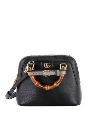 Gucci Diana Mini Bamboo Top Handle Bag - Black