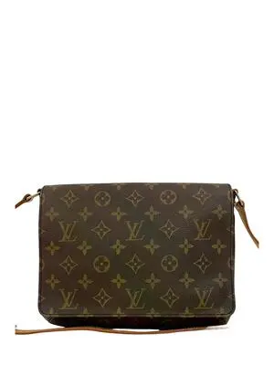 LOUIS VUITTON 2001 Monogram Musette Tango Shoulder Bag - Brown