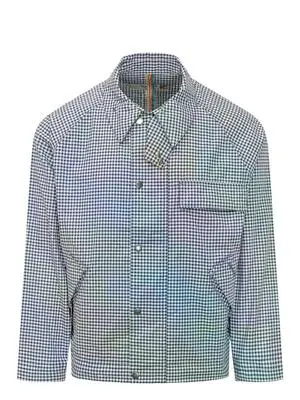 Barbour X Paul Smith Gingham-pattern Shirt Jacket - Blue