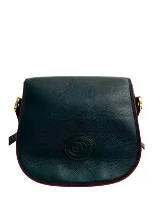 Gucci 20th Century Grained Calfskin Interlocking G Crossbody Bag - Blue