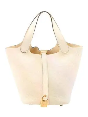 Hermès 2021 Clemence Picotin Lock 18 Handbag - Brown