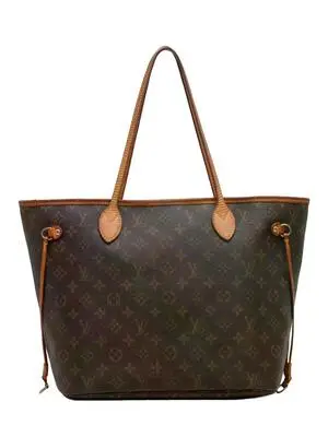 LOUIS VUITTON Louis Vuitton 2009 Monogram Neverfull MM Tote Bag Brown