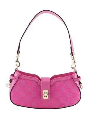 Gucci Mini GG Canvas Moon Side Shoulder Bag Pink