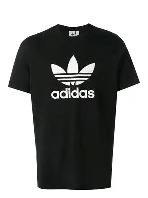 Adidas Trefoil Logo-print T-shirt - Black