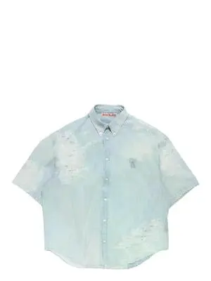 Acne Studios Mended Denim Shirt - Blue