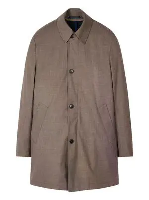 Paul Smith Button Wool Coat - Brown