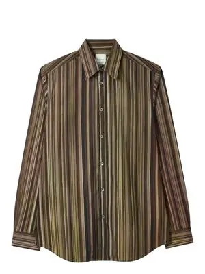 Paul Smith Painted Signature Stripe Shirt - Brown