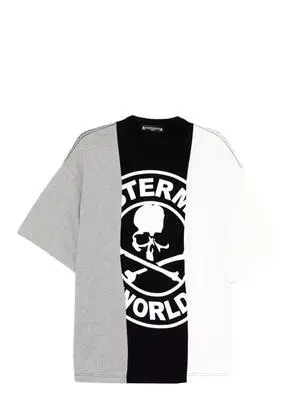 MASTERMIND WORLD Colourblock Skull Graphic T-shirt - Black