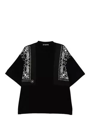 MASTERMIND WORLD Bandana Panelled T-shirt - Black