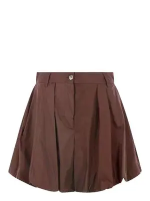 THELATEST Pleated Shorts - Brown
