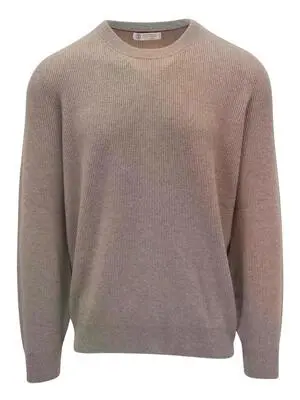 Brunello Cucinelli Ribbed-knit Cashmere Sweater - Brown