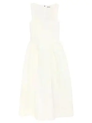 ROTATE BY BIRGER CHRISTENSEN Jacquard Midi Dress - Neutrals