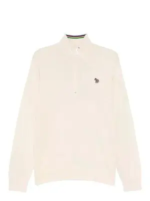 Paul Smith Zebra-logo Cotton Sweater - Neutrals