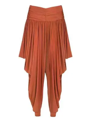 Balmain Pleated Tape Trousers - Red
