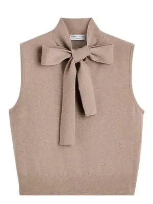Scanlan Theodore Cashmere Tie Sleeveless Tank - Honey