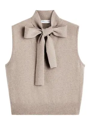 Scanlan Theodore Cashmere Tie Sleeveless Tank - Oat