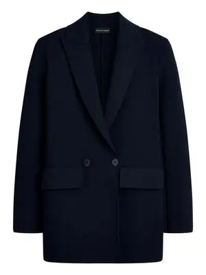 Scanlan Theodore Crepe Knit Tailored Jacket - Navy