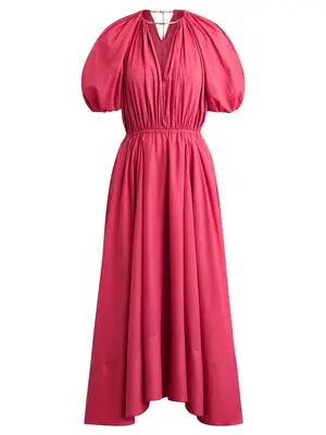 Scanlan Theodore Gingham Voile Dress - Raspberry
