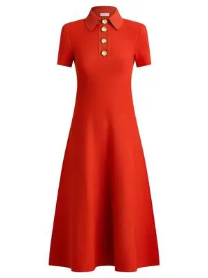 Scanlan Theodore Scanlan Theodore Crepe Knit Poppy Shirt Dress Morocco