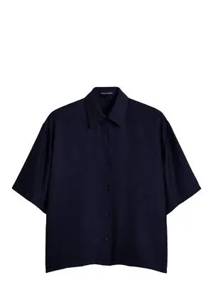 SCANLAN THEODORE Silk Jacquard Crop Shirt