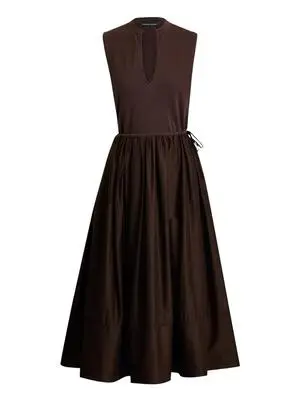 Scanlan Theodore Polished Voile Tank Dress - Chocolate
