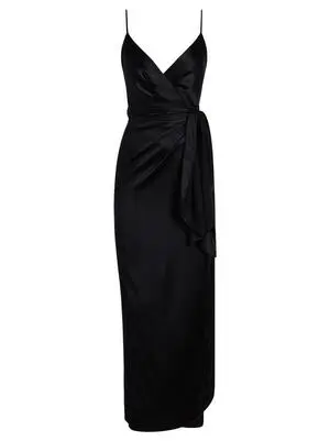 Scanlan Theodore Silk Wrap Dress - Black