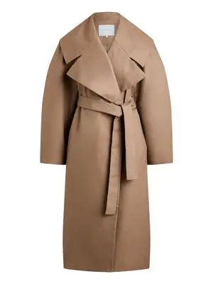 Scanlan Theodore Double Cotton Portrait Neck Trench Coat - Whiskey