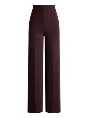Scanlan Theodore Crepe Knit Trousers Chocolate