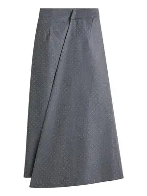 Scanlan Theodore Diamante Drape Skirt - Grey