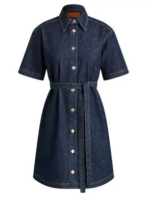 SCANLAN THEODORE Denim Mini Shirt Dress