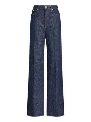 Scanlan Theodore High-rise Relaxed Flare Jeans - Indigo.b