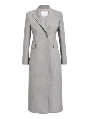 Scanlan Theodore Tailored Virgin Wool Blend Coat - Grey