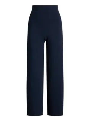 Scanlan Theodore Micro Crepe Knit Crop Trouser - Navy