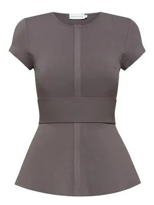 Scanlan Theodore Crepe Knit Short Sleeve Jacket Torba