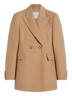 Scanlan Theodore Wool Barathea Two Button Jacket - Camel