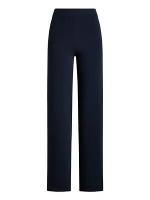 Scanlan Theodore Micro Crepe Knit Trousers - Navy