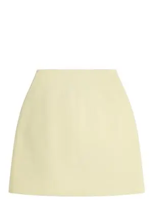 Scanlan Theodore Crepe Knit Mini Skirt - Citron