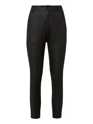 SCANLAN THEODORE Stretch Leather Low Rise Trousers