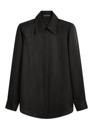 Scanlan Theodore Silk Jacquard Shirt - Black