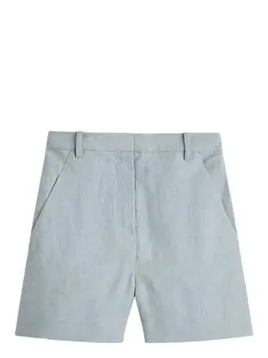 Scanlan Theodore Linen Thigh Length Short - Pale.blue