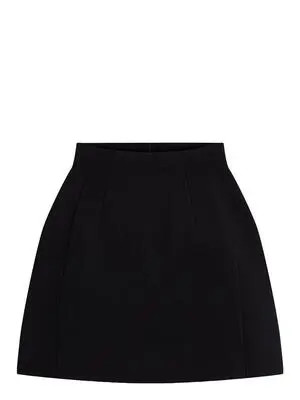 Scanlan Theodore Crepe Knit Peplum Skirt - Black