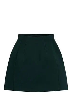 Scanlan Theodore Crepe Knit Peplum Skirt - Dark.green
