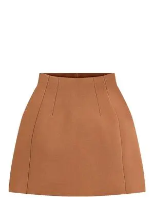 Scanlan Theodore Crepe Knit Peplum Skirt - Spice